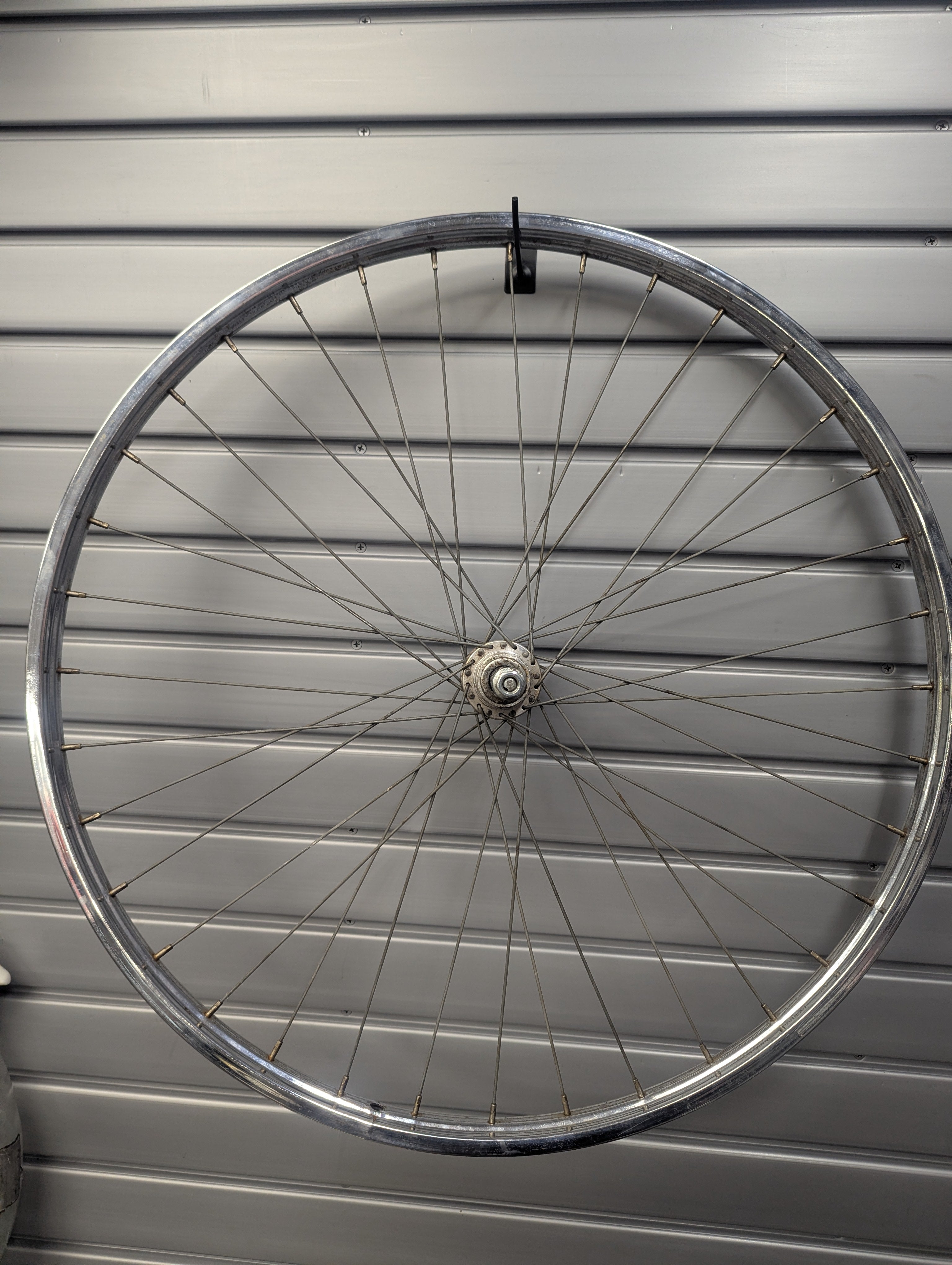 REAR WHEEL - 26 x 1-3/8 - SCHWINN TUBULAR - S-6 TIRES - Freewheel - Re ...