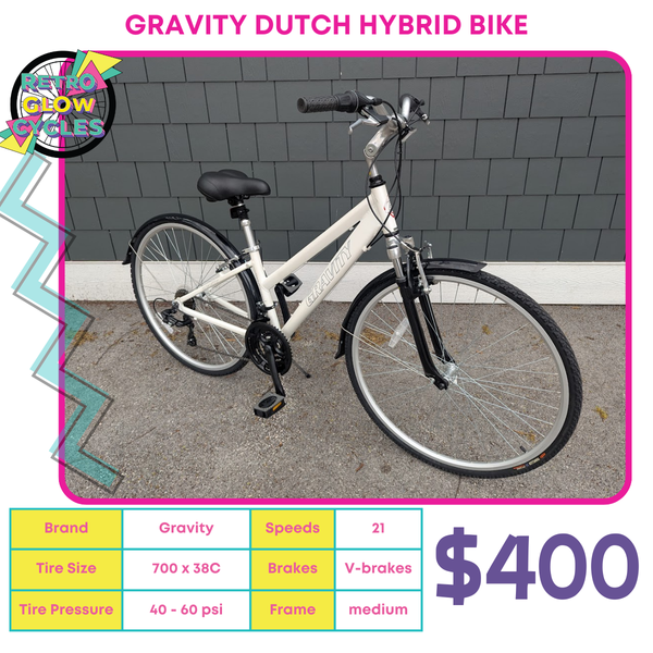 Gravity Dutch Hybrid Bike – Retro Glow Cycles