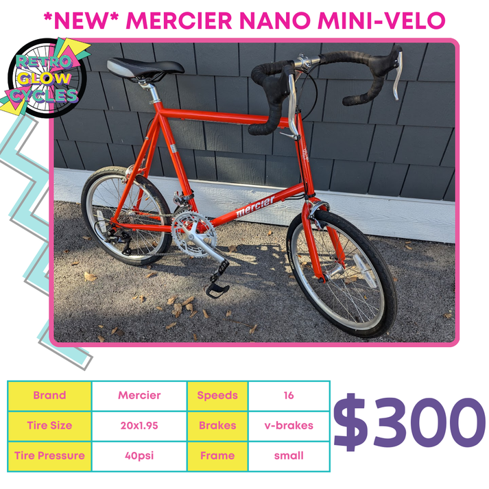 *NEW* Mercier Nano Mini-Velo – Retro Glow Cycles