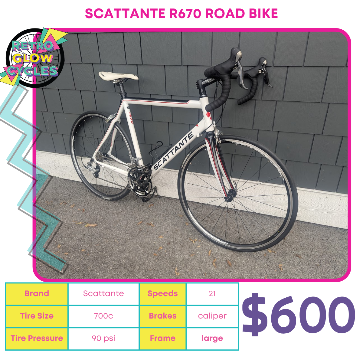 Scattante r670 Road Bike – Retro Glow Cycles