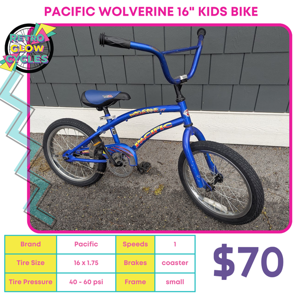 Pacific Wolverine 16" Kids Bike – Retro Glow Cycles